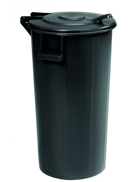 Bidone con coperchio a cerniera 80 litri