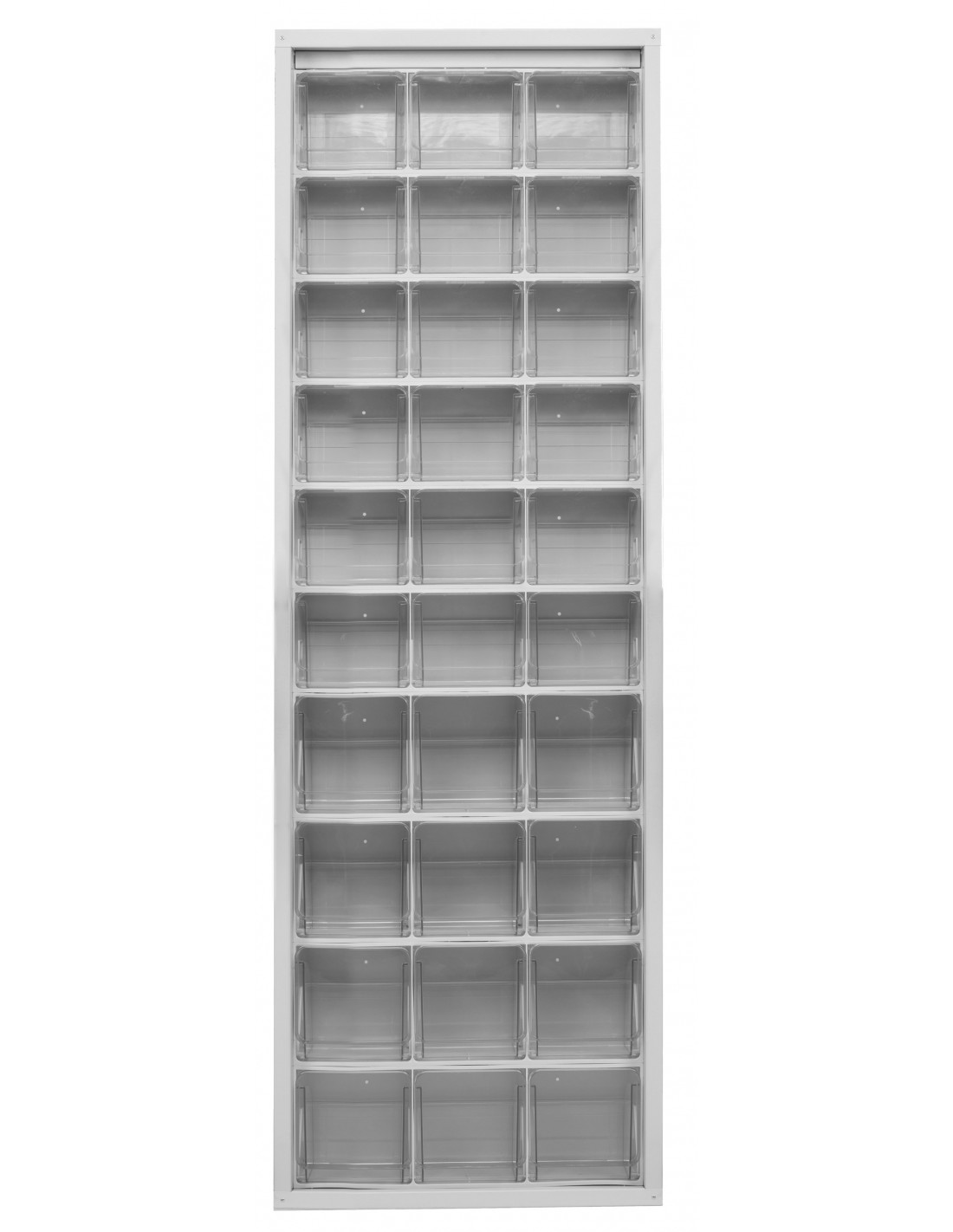 Scaffale portaminuteria completo CRYSTAL BOX CB200 con 30 cassetti