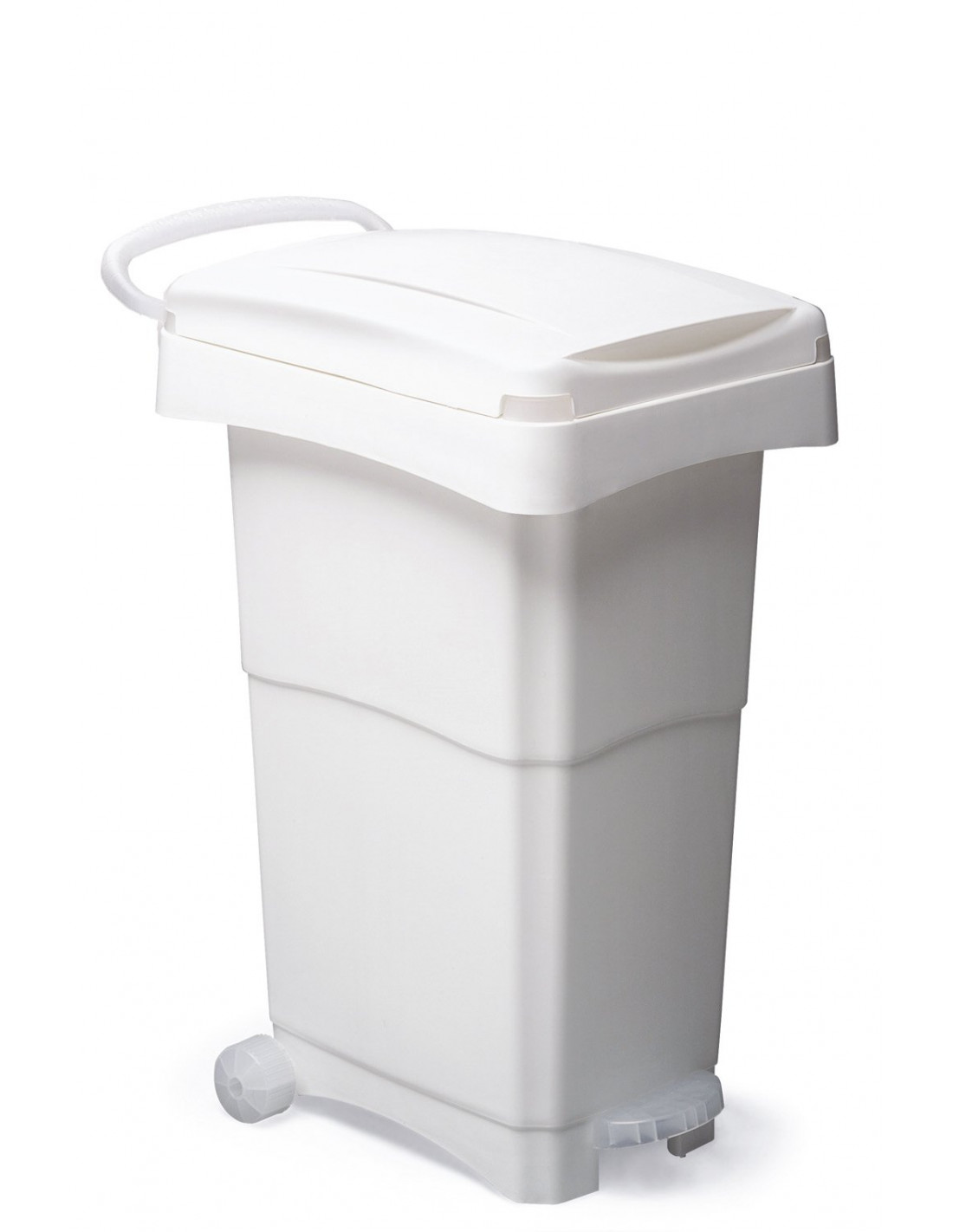 Bidone porta rifiuti 80 litri con pedale e ruote - Modello "Nello"